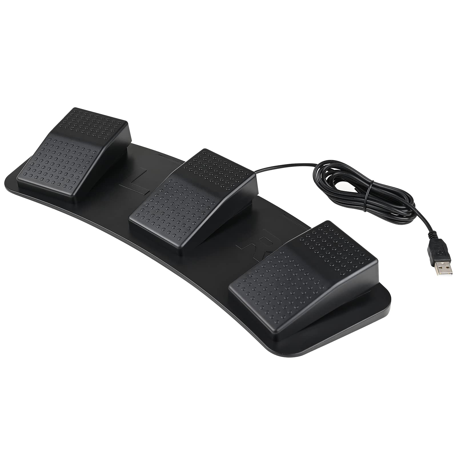 Powboro USB Foot Pedal PC Triple 3 Keys Foot Control Switch Keyboard HID Programmable Shortcut Hotkey Mouse Action for Video Game Discord