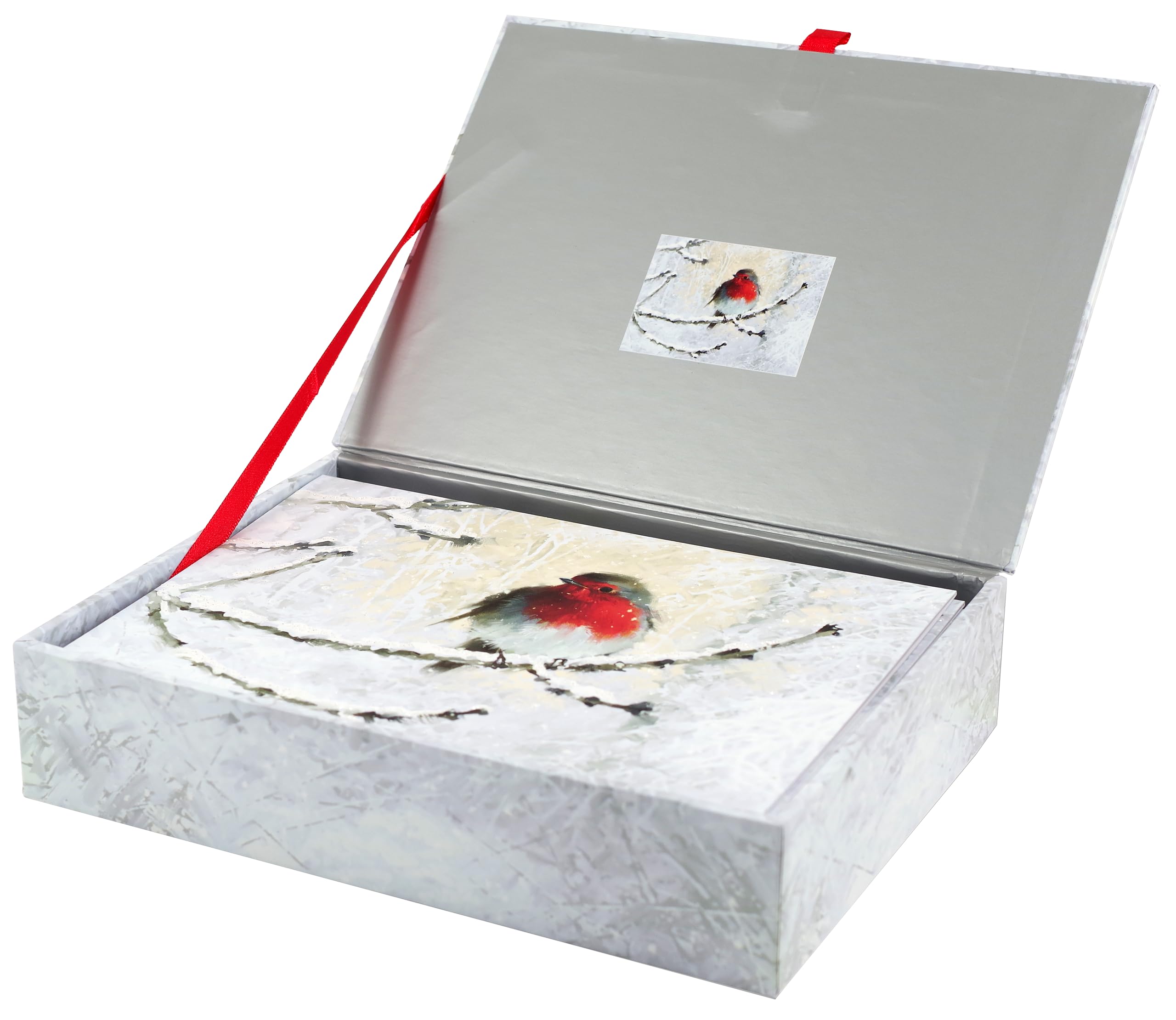 English Robin in Winter Deluxe Boxed Holiday Cards (Christmas Cards, Greeting Cards)