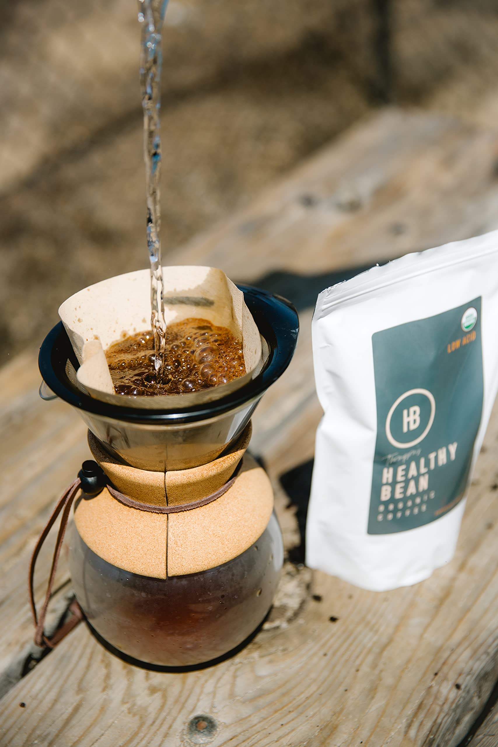 Healthy Bean Coffee - Espresso, Low Acid Coffee | Whole Bean, Organic | - 11oz.