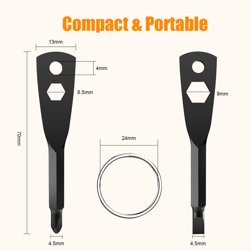 Keychain Screwdriver Tool Gifts for Men, KUSONKEY Christmas Gifts Stocking Stuffers for Men, 4-in-1 Screwdriver bit with Phillips,Slotted and Hex Wrench Cool Gadgets for Dad,Father,Husband, Boyfriend
