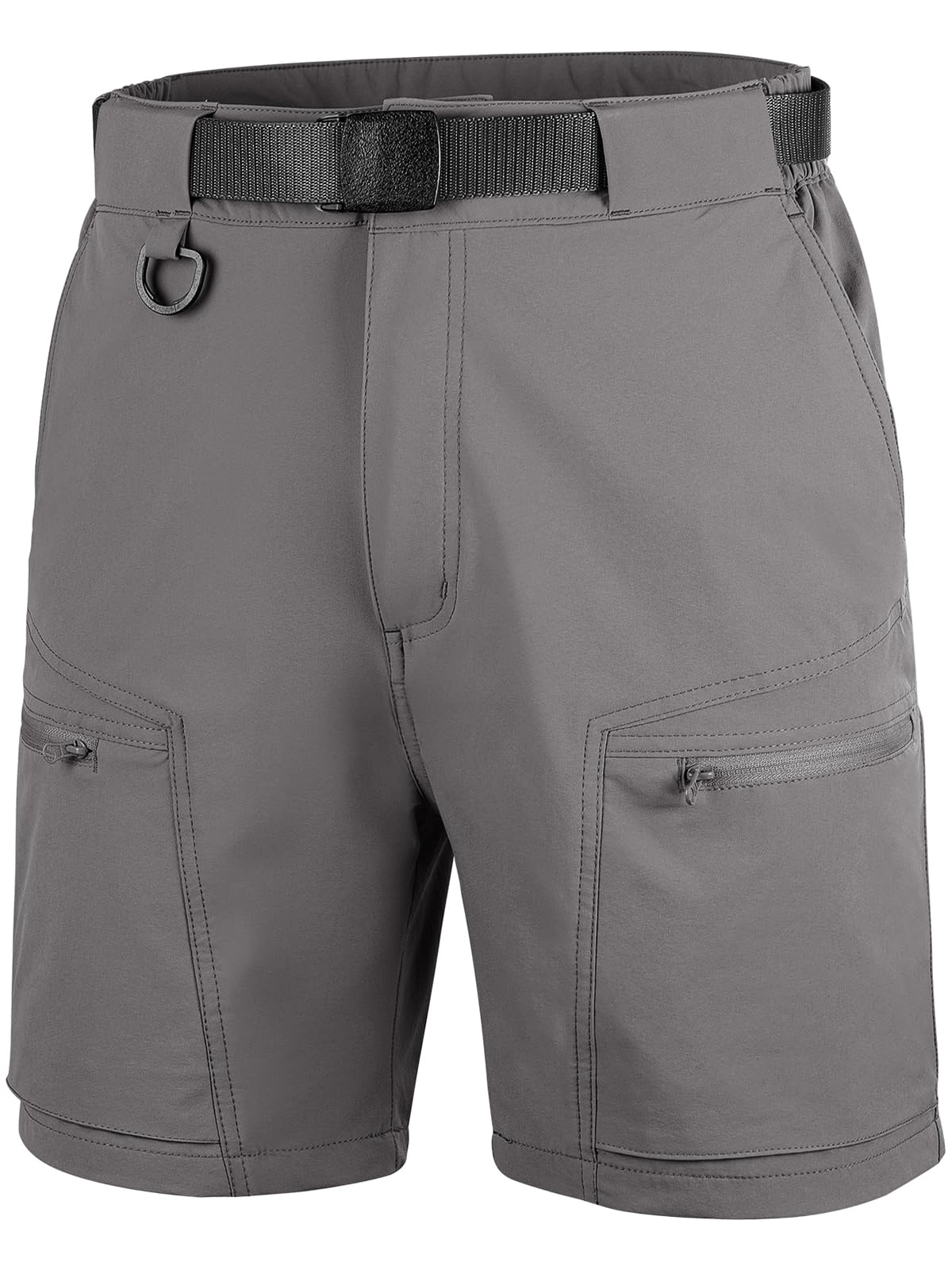FREE SOLDIER Men's Lightweight Breathable Quick Dry Tactical Shorts Hiking Cargo Shorts Nylon Spandex(Gray 38Wx12L)