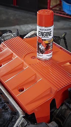 Rust-Oleum 363570 Engine Enamel Spray Paint, 11 oz, Gloss Orange
