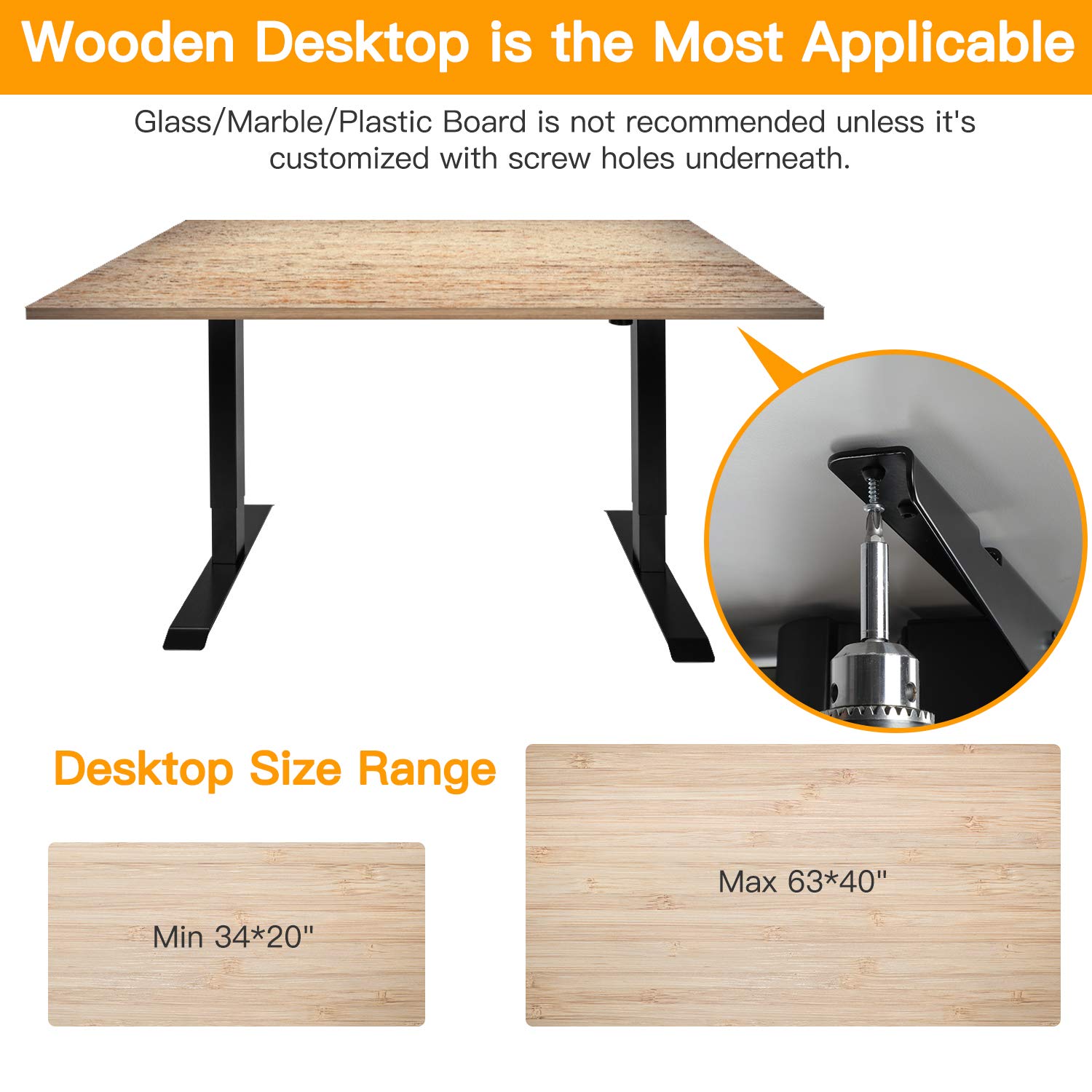 ErGear Electric Stand Desk Frame - Adjustable Height Desk Legs Ergonomic Standing Desk Motor Motorized Workstation Base Black Table Frame Only