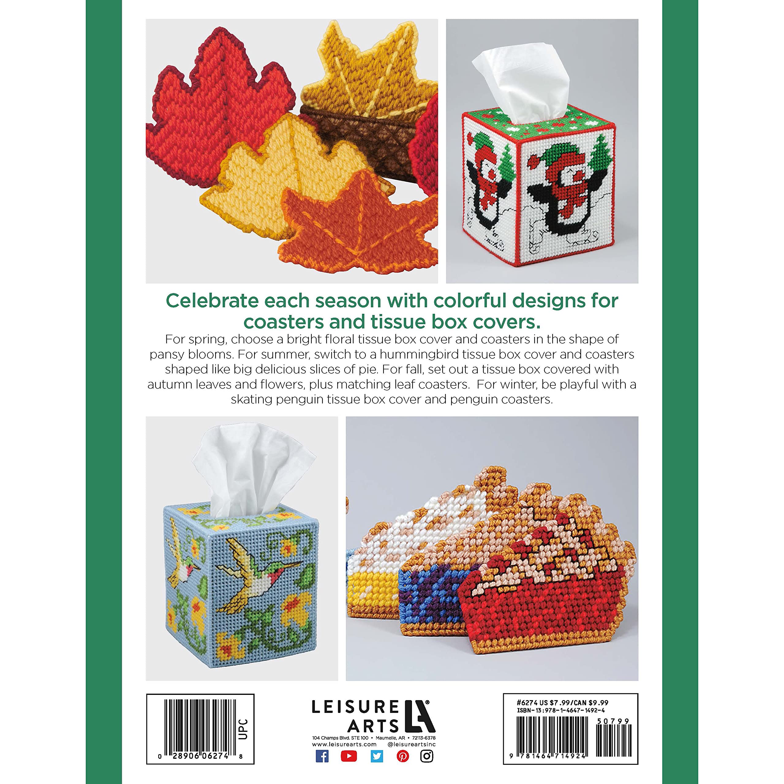 Leisure Arts Tissue Boxes and Coasters