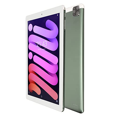 lonuo 10 Inch Tablet, Calling Tablet 100‑240V Green Android 11 Octa Core CPU for Daily (US Plug)