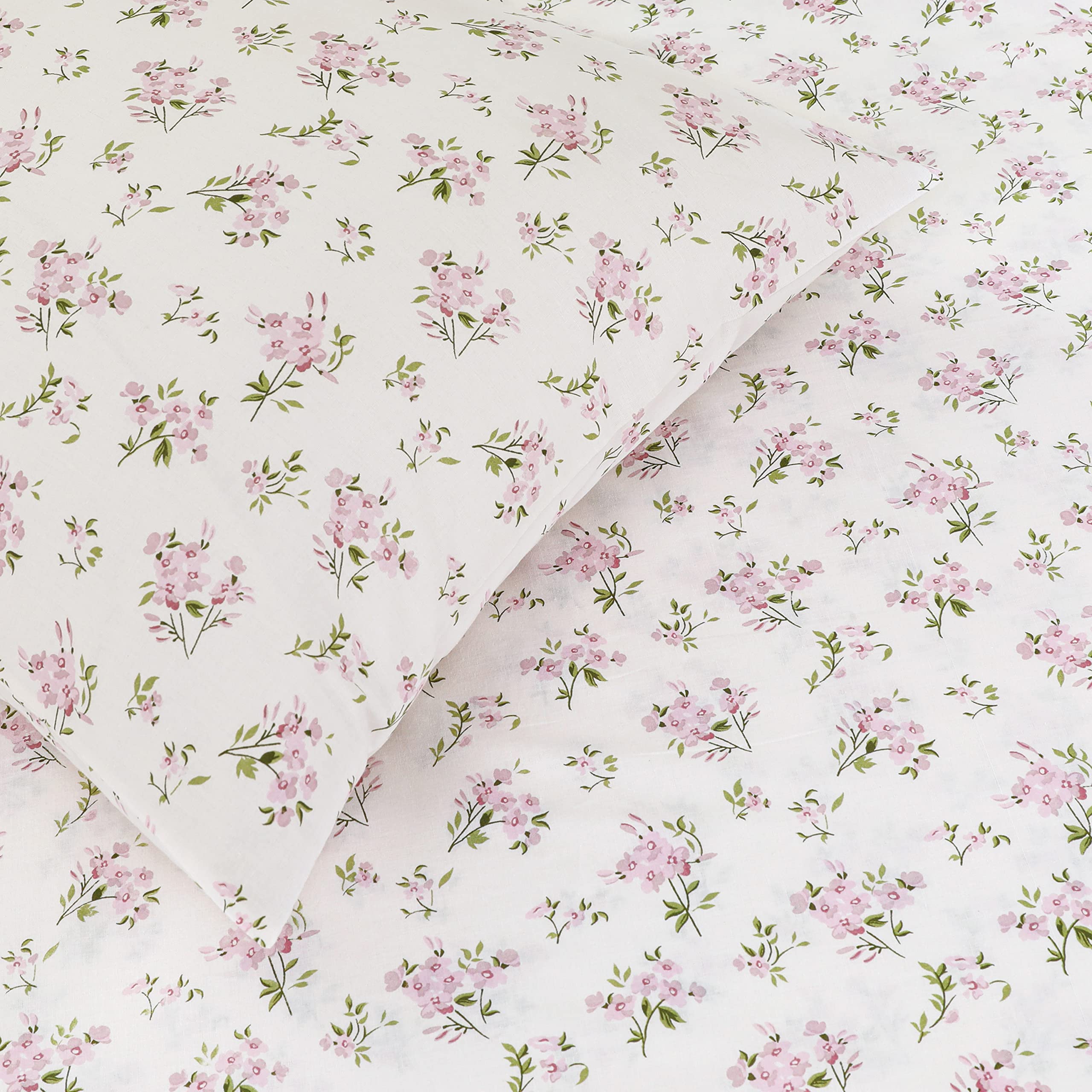 EnvioHome Full Size Bed Sheets Set 4 Piece - Soft 100% Cotton Sheets Double, Fade Resistant, Breathable & Cooling Full Sheet Set, Deep Pocket Snug Fit Elastic Double Bed Sheets - Sweet Ditsy Floral