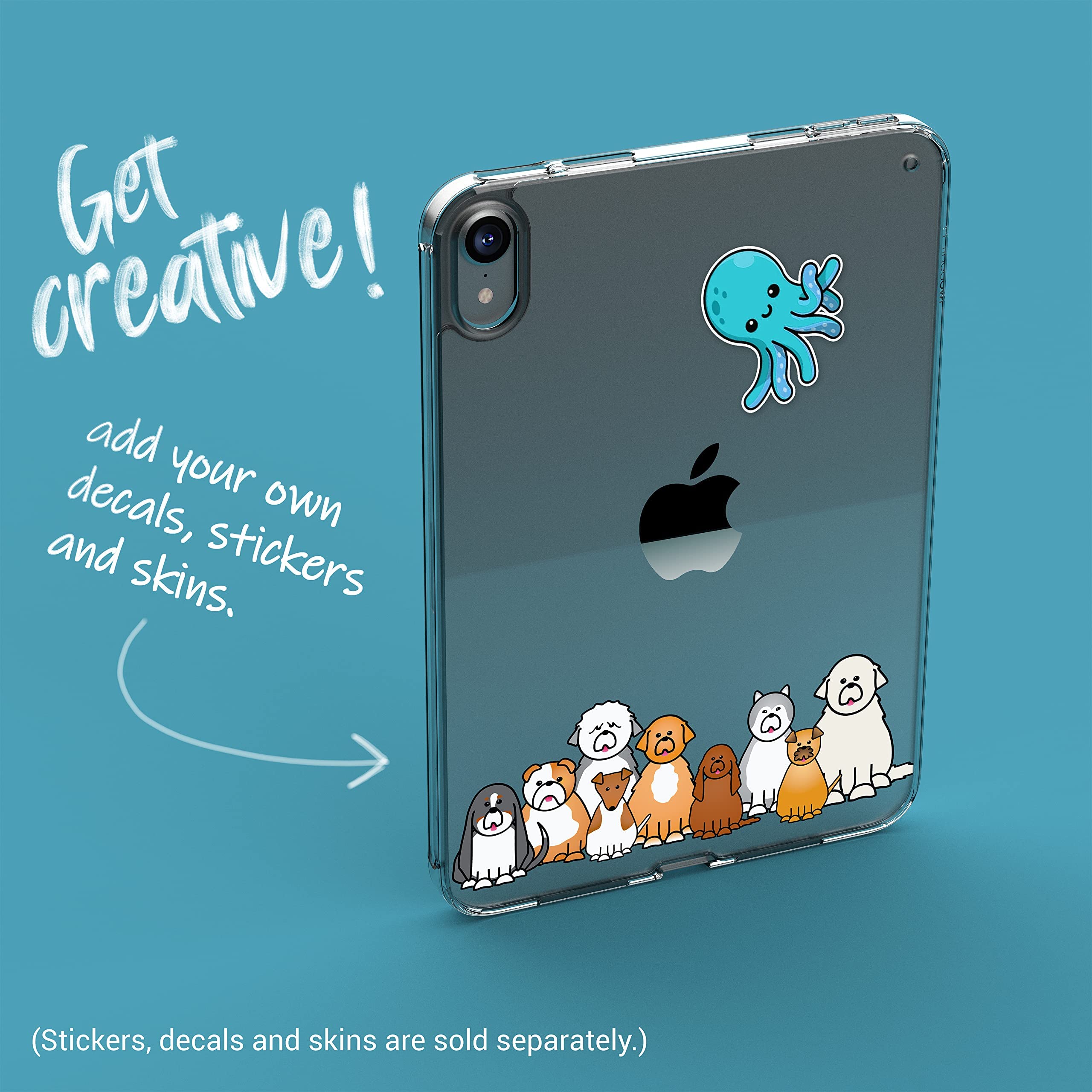 TineeOwl Arctic for iPad Mini 7 A17 Pro Case, iPad Mini 7th/6th Generation Ultra Thin Case (2024/2021) Crystal Clear Case, Supports Apple Pencil Charging and Touch ID, TPU Bumper (Clear)