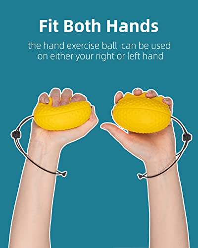 Fanwer Stress Balls for Adults and Seniors with The Adjustable Wrist Strap, Hand Exercisers for Strength, Finger Ball for Hand Therapy, Arthritis, Physical Therapy, Carpal Tunnel
