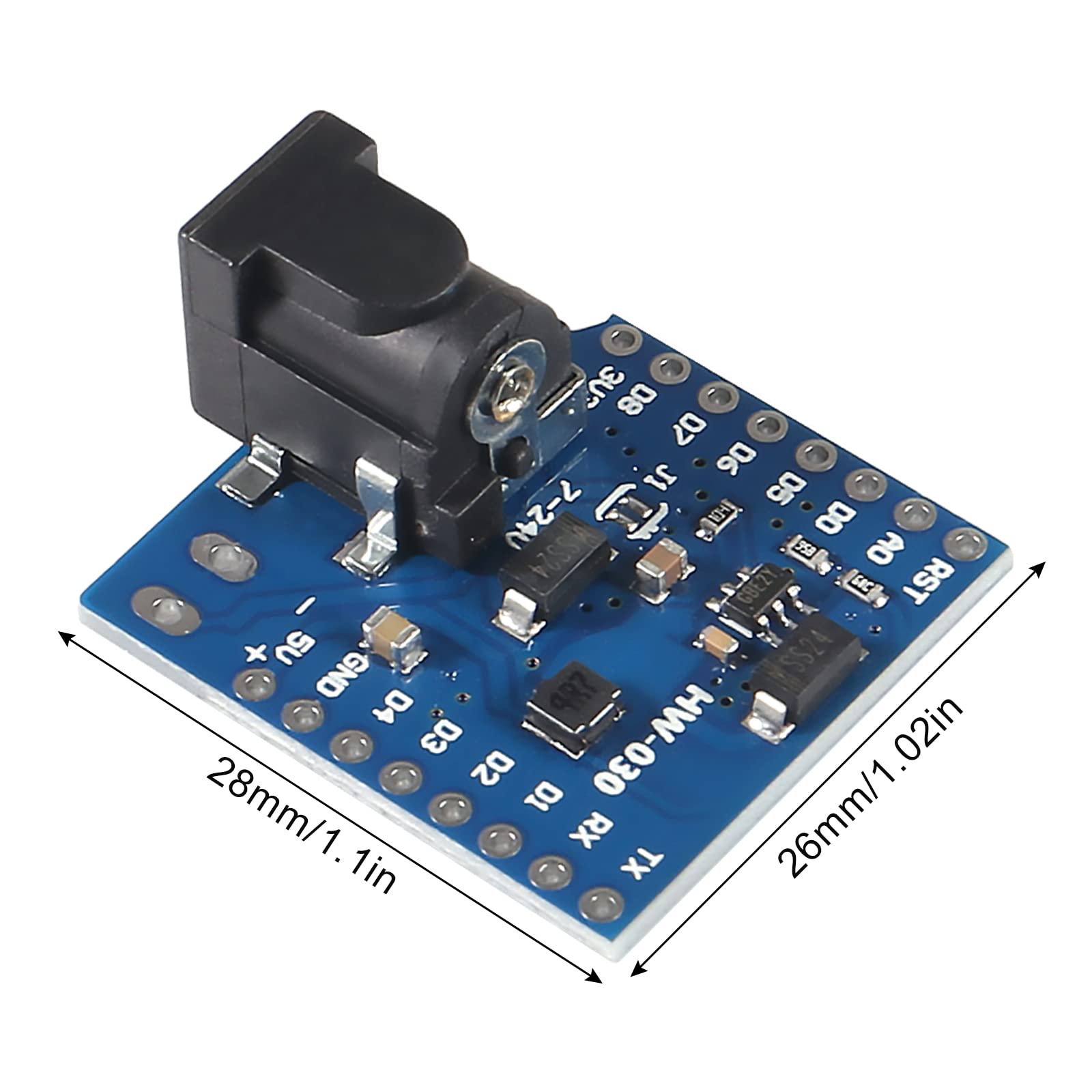 DWEII 5pcs DC Power Shield V1.1.0 for wemos D1 Mini Development Board DC Power Supply Screen Module