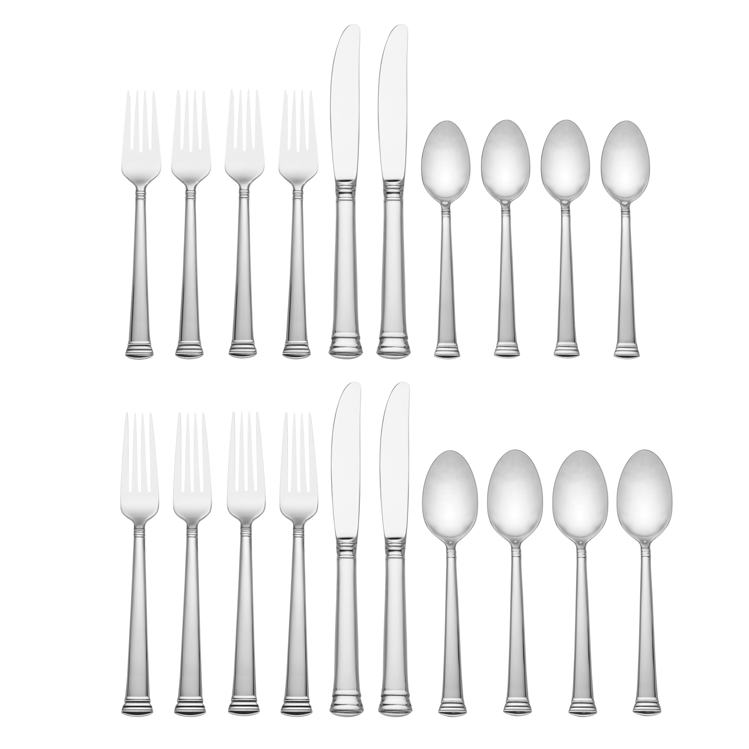 Lenox Eternal 20-Piece Flatware Set, 3.20 LB, Metallic