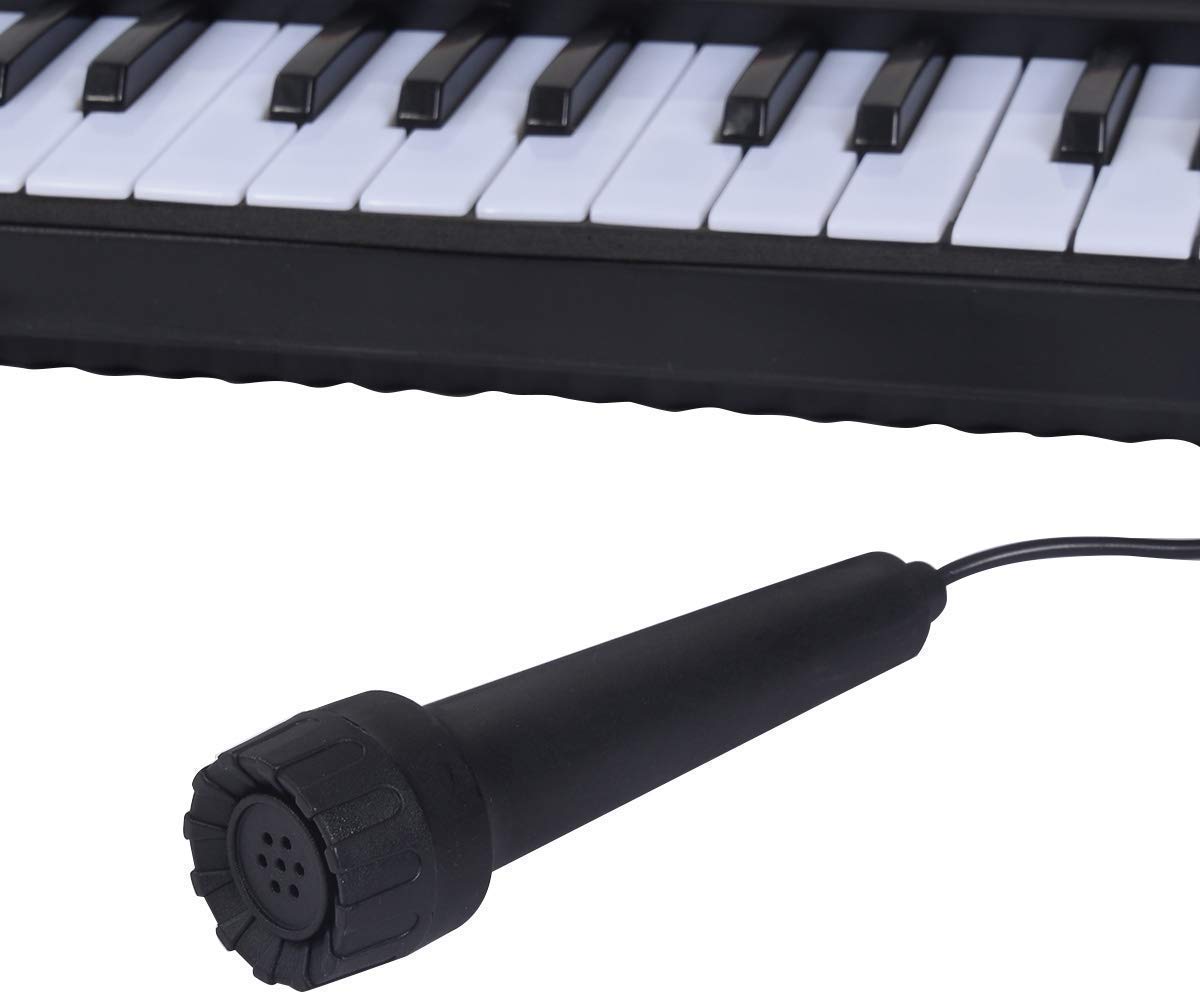 GOFLAME 54-Key Electronic Keyboard Piano with LED Digital Display, Portable Electronic Musical Instrument with Microphone & Adapter, Suitable for Kids and Beginners (Black)