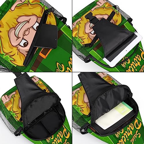 Saint Patrick's Day Sling Backpack St. Patrick's Day Crossbody Bag Hiking Backpack Casual Daypack