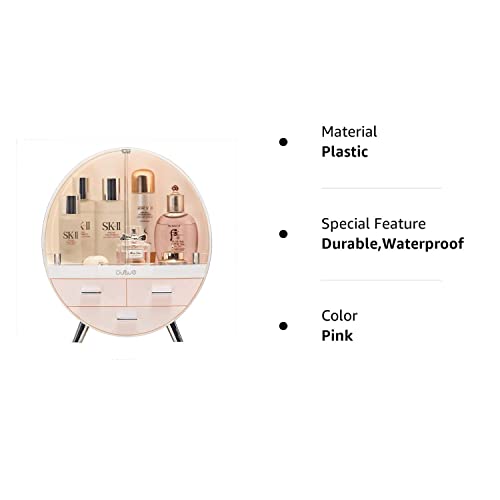 MIUOPUR Makeup Brush holder Organizer, 360° Rotating Make up Brush Holder, 5 Slots Pen Holder for Desk, Storage Cup for Lipsticks/Comb/Beauty Tool, Bathroom Vanity Desktop Organizer