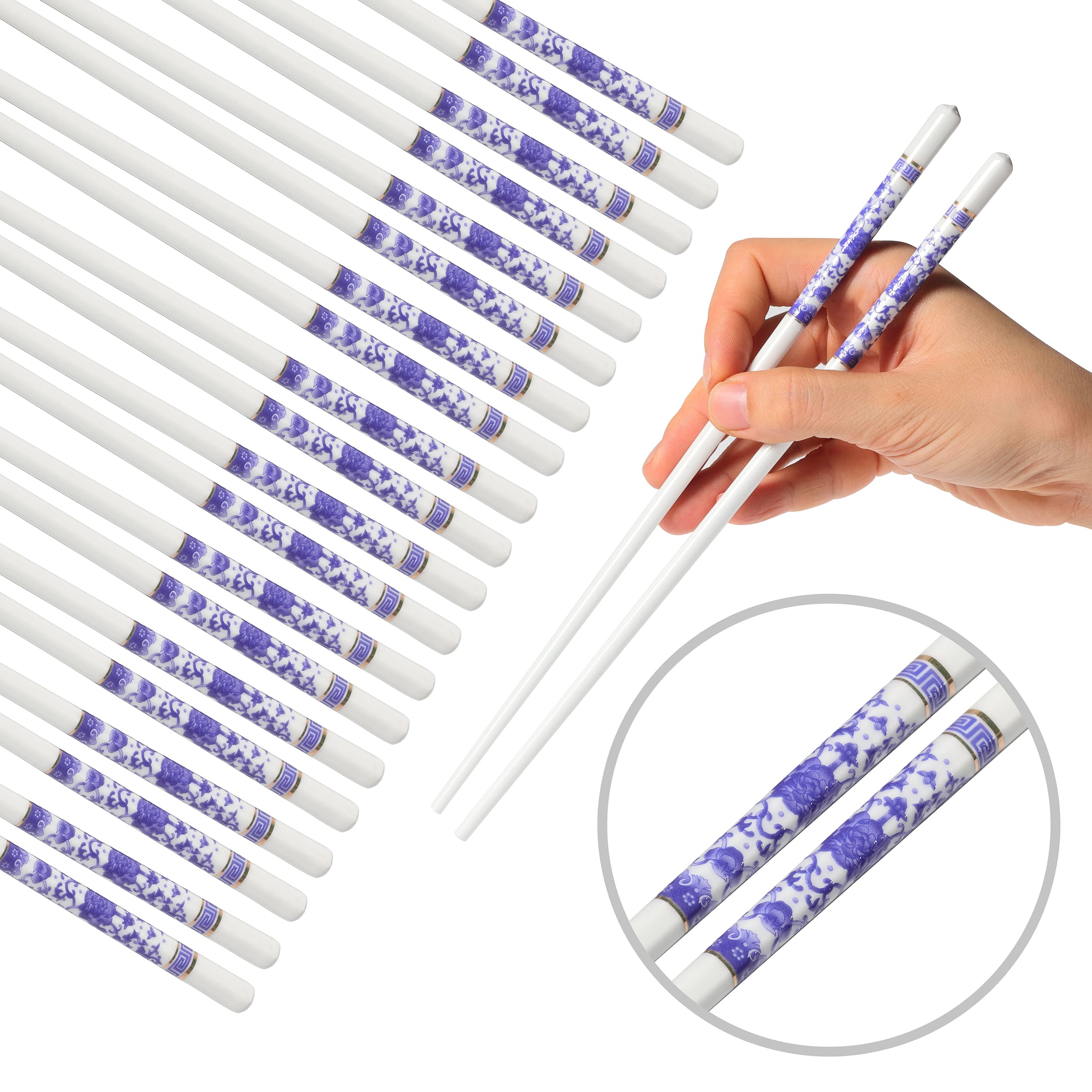 Souped Up Recipes Buy It for Life Chopsticks - Blue Peony Design
