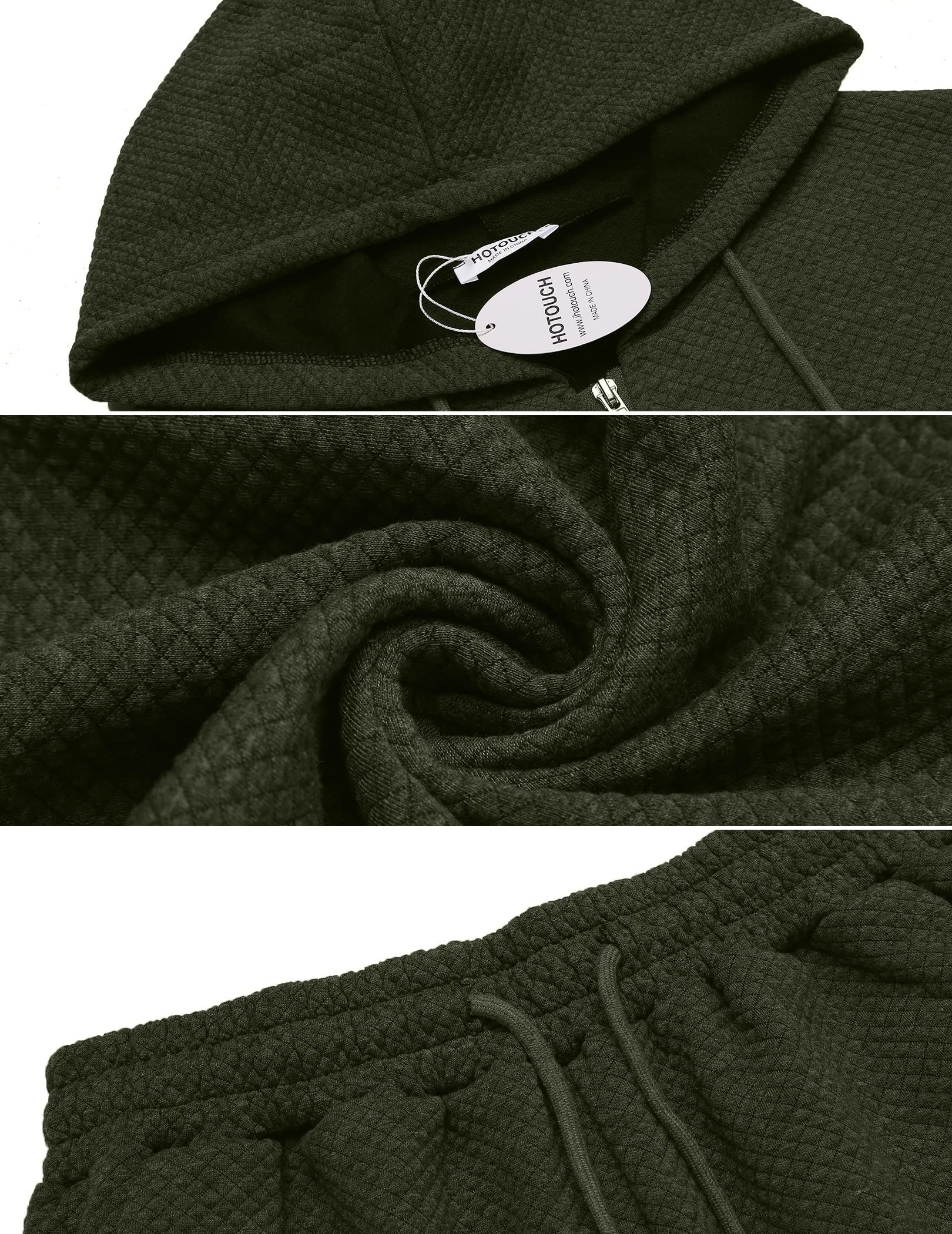 HOTOUCH Hoodie Sweatsuits for Women Set Tracksuit Set with Pockets Zip-up Jogging Lounge Set,Dark Gray L