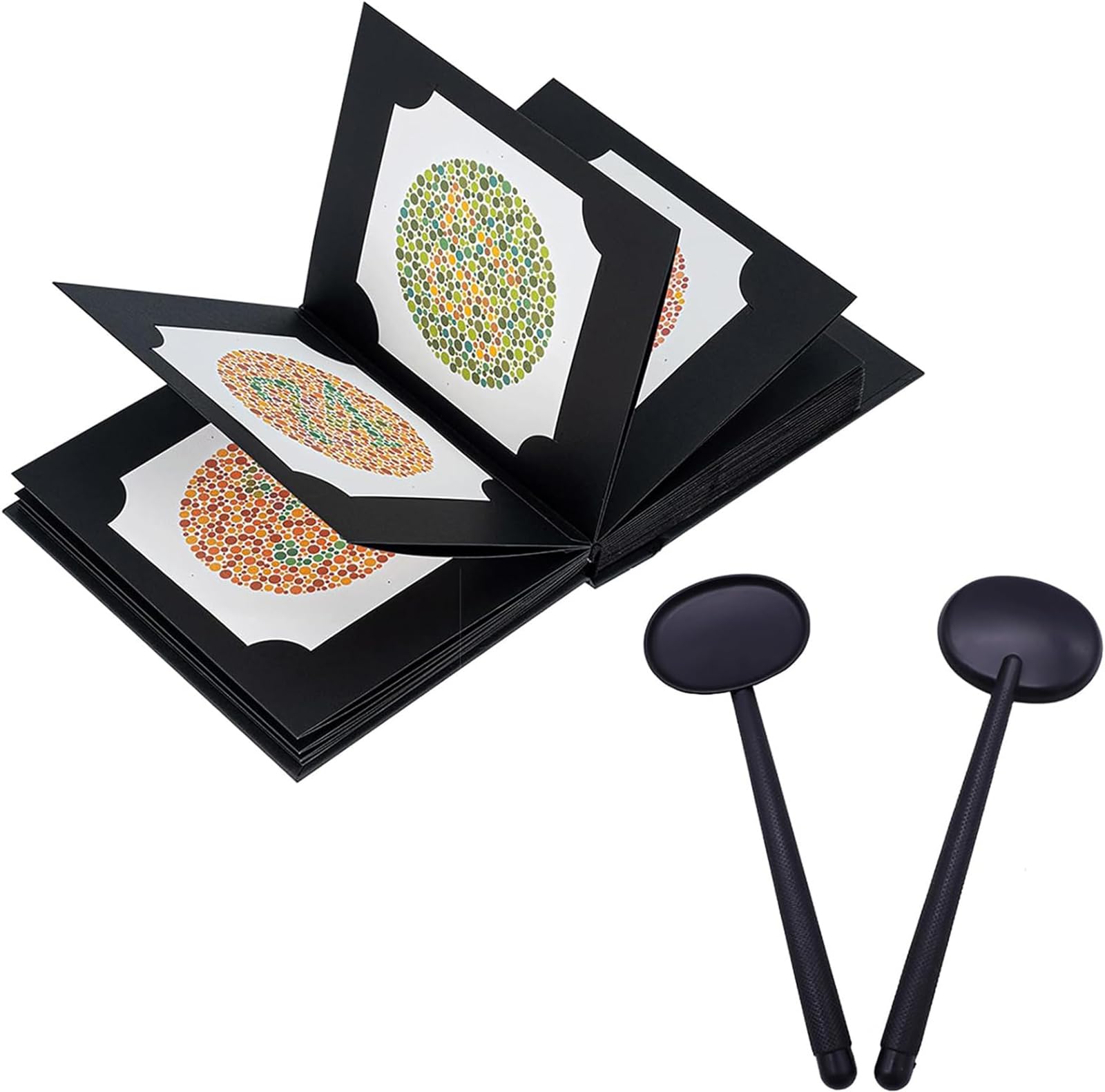McbeAn Ishihara Test Card Book, Color Vision Test Book with 38 Plate, Distinguish Between Colorblind Patients, Hidden Numbers and Category Design, Used to Judge The Degree of Color Vision Deficiency