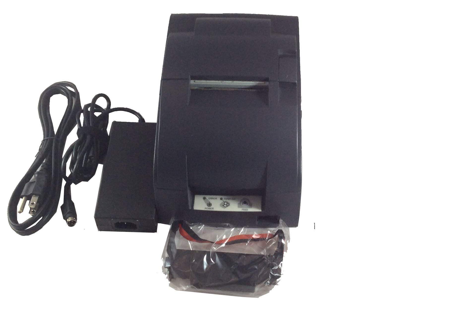 TM-U220B, Impact, two-color printing, 6 lps, USB interface, Auto-cutter, Solid Cover, Dark gray (Renewed)