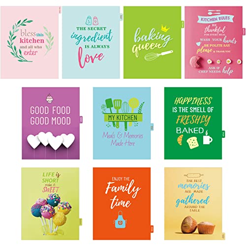 Recipe Binder Book Organizer Keeper Kit 50 PCS Recipe Cards 10 Dividers 50 Plastic Sleeves 3 Ring 8.5 X 9.5 inch Gifts