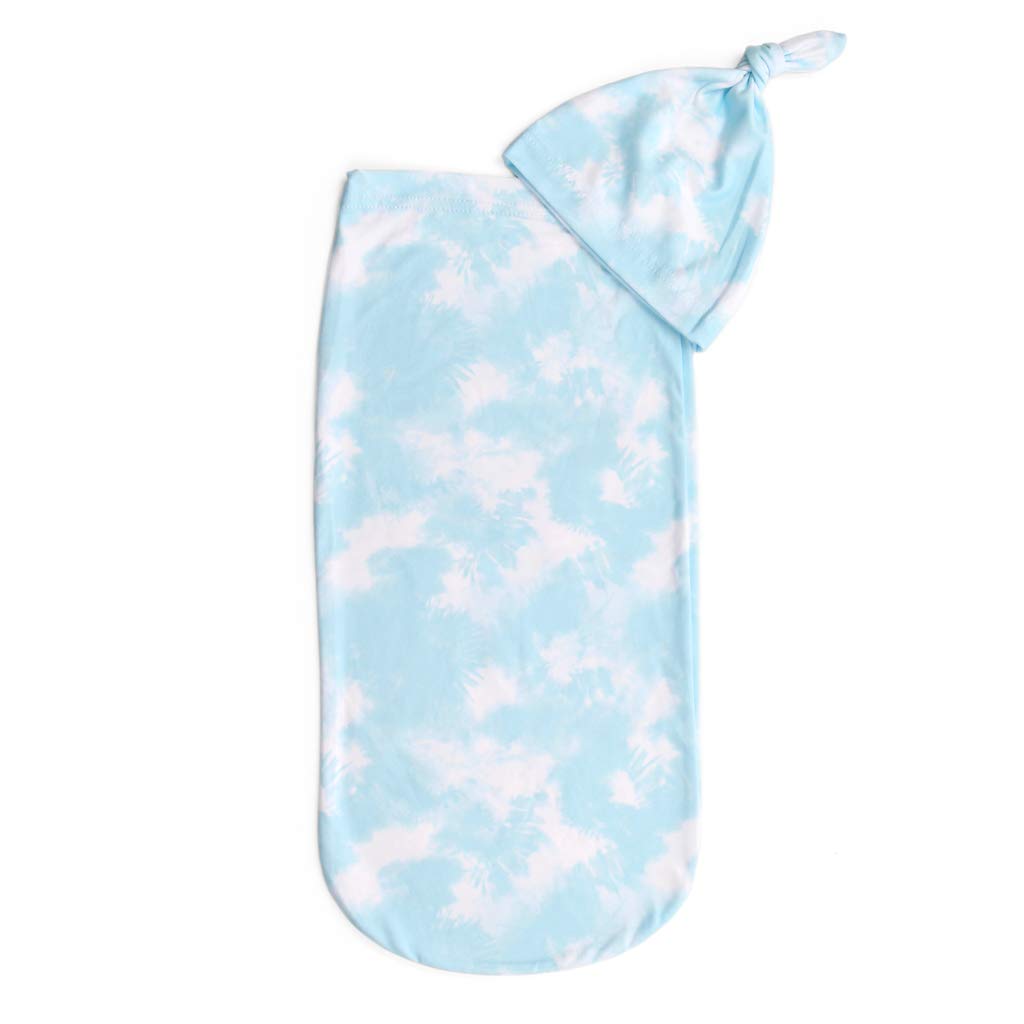 Itzy Ritzy Cocoon & Hat Swaddle Set - Swaddle for Newborns Includes Name Announcement Card & Jersey Knit Cocoon & Hat Set, Perfect for Newborn Photography - for 0 to 3 Months (Sage Mudcloths)