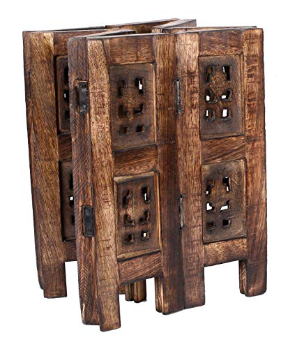 Small Table, Round End Table,Side Table, Side Tables Living Room,End Table,Round Side Table,Altar Table, Carved Side Table,Wood Accent Table,Carved Wood Table 12 Inch Round Top x 12 Inch High - Burnt