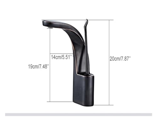 MIYANXI Bathroom Basin Sink Mixer Tap Deck Mount Gold Bath Faucet Black Hot Cold Soild Brass Crane,Kitchen Sink Faucet, Silver, WJ5501