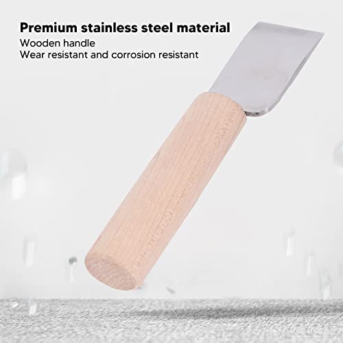 Leather Working Knife, Wide Application Stainless Steel Blade Leather Round Knife Portable Size for Leather