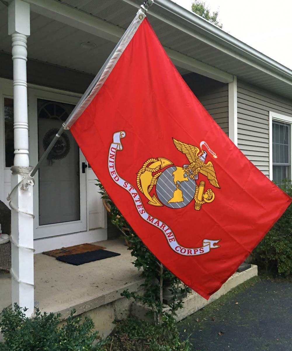 Marine Corps USMC Flag Double Sided 3x5 Outdoor Heavy Duty US Military Army Flags Long Lasting with 2 Brass Grommets
