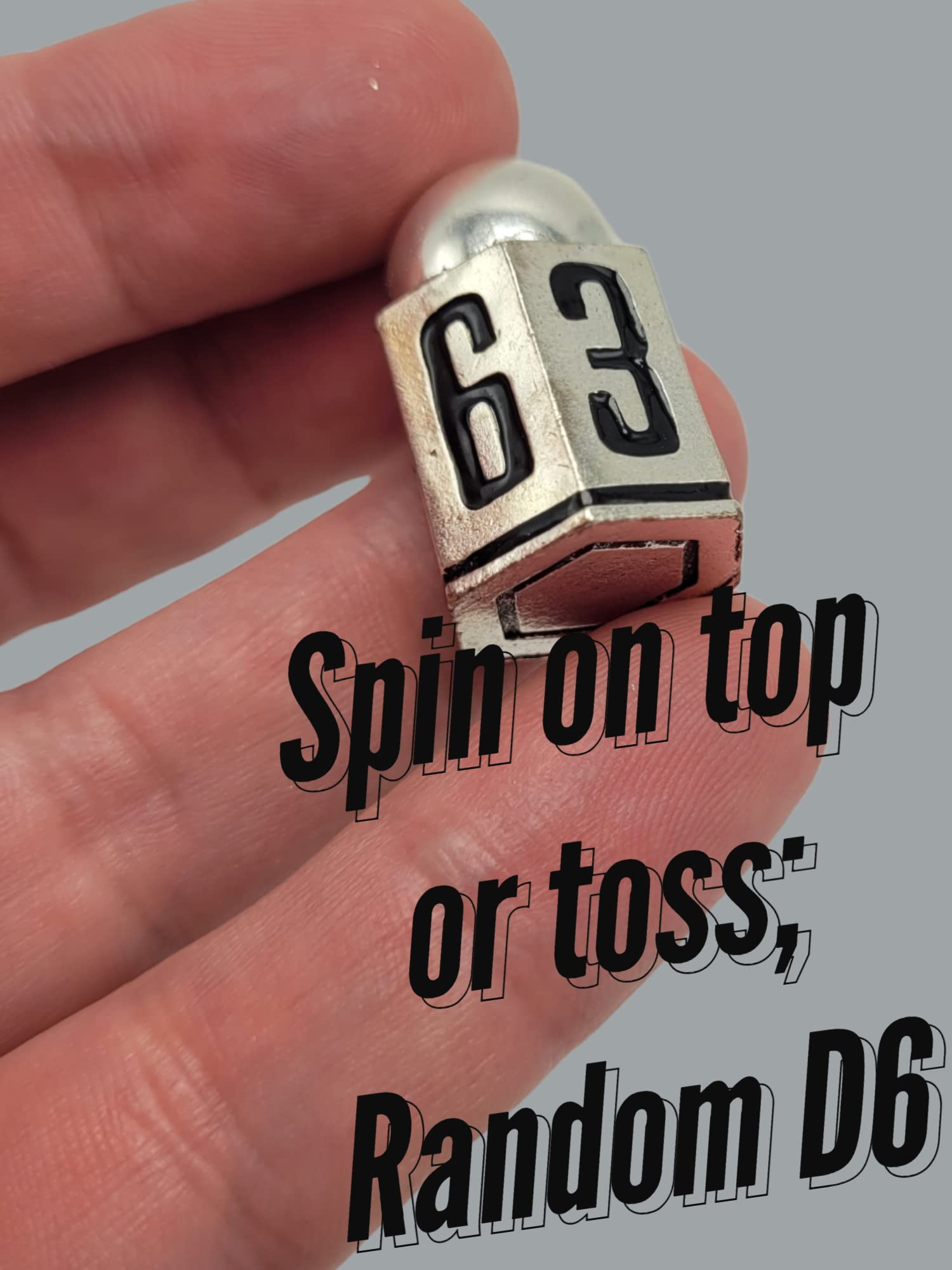 JGFinds Bullet Metal Dice Set - Six Large D6 Role Playing Dice - for D&D, Warhammer 40k, MTG, RPG Mob Themed Tabletop and Board Games - Oversized Molded Six Sided Polyhedral Damage Tracker or Counter