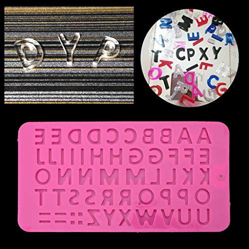 Jewelry Pendant Epoxy Resin Mould Tray English Letter Ice Cube Silicone Decorations Mold for Birthday Gift Silicone Molds for Soap Making