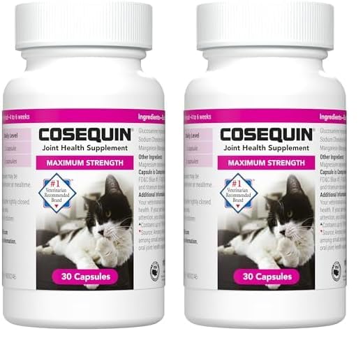 Nutramax Cosequin Joint Health Supplement for Cats - with Glucosamine and Chondroitin, 30 Capsules (Pack of 2)