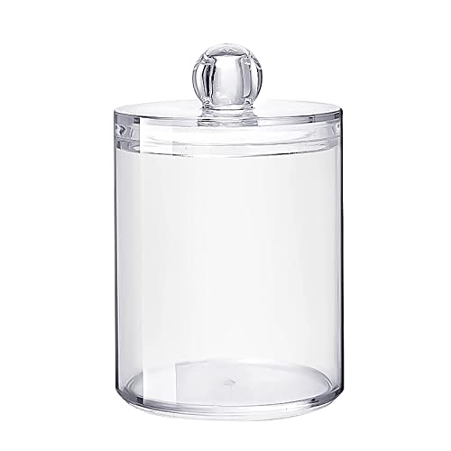 Plastic Cotton Ball Holder Transparent Cosmetic Storage Box Bathroom Container Dispenser