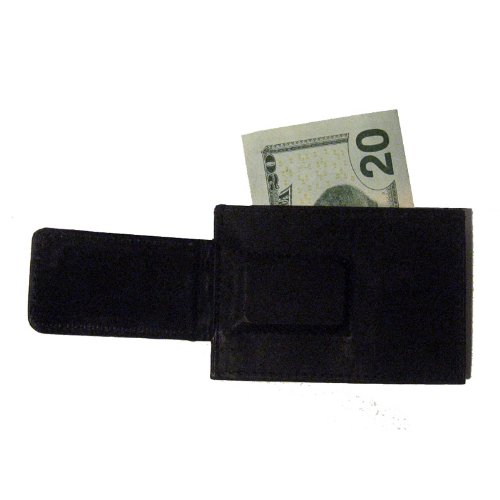Generic Mens Genuine Leather Money Clip Magnet Front Pocket Wallet Slim ID Card Case New, Black