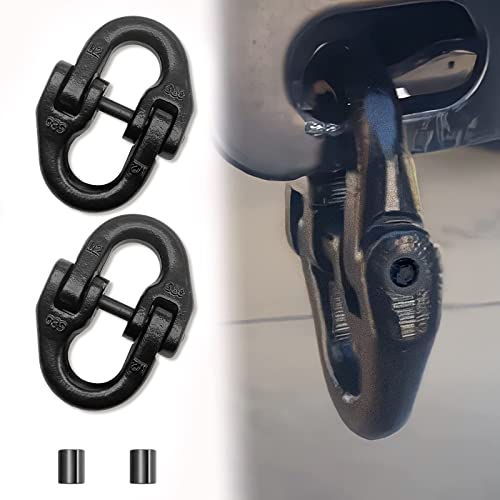 Tovendor Tow Hitch Safety Chain Connector Link 1/2 inch, G80 Alloy Steel Trailet HammerLock Coupling Link, 12000 Lbs Loading, Pack of 2