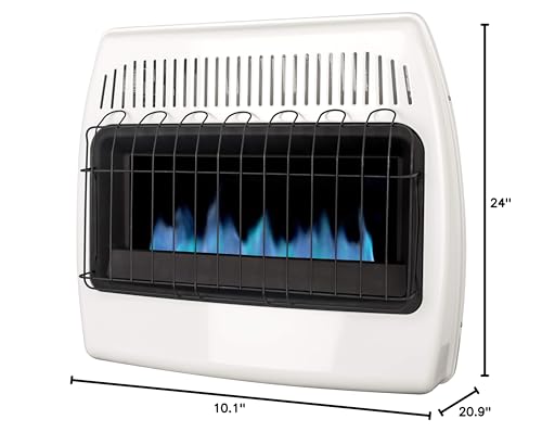 Dyna-Glo 30,000 BTU Natural Gas Blue Flame Vent Free Wall Heater, White