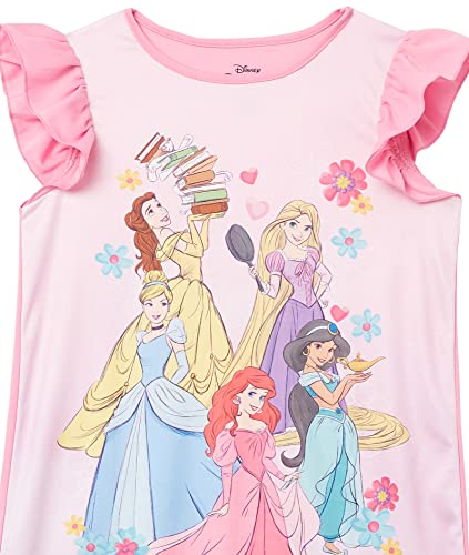 Disney Girls' Princess 3-Pack Nightgown, GIRLS RULE 2, 6