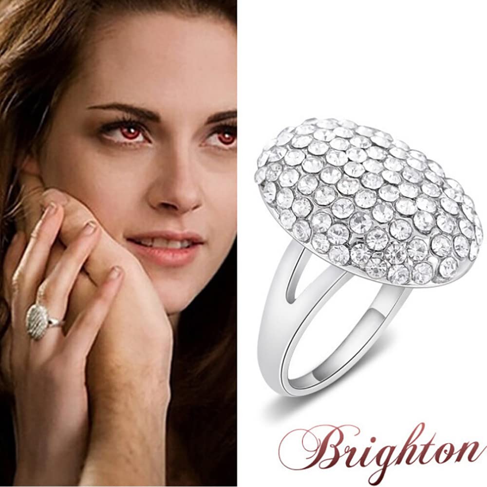 Genuine 925 Sterling Silver Twilight Women's Ring Micro Pavé Zircon Ring with a Jewelry Heart Box, Breaking Dawn Bella Swan engagement ring (7)