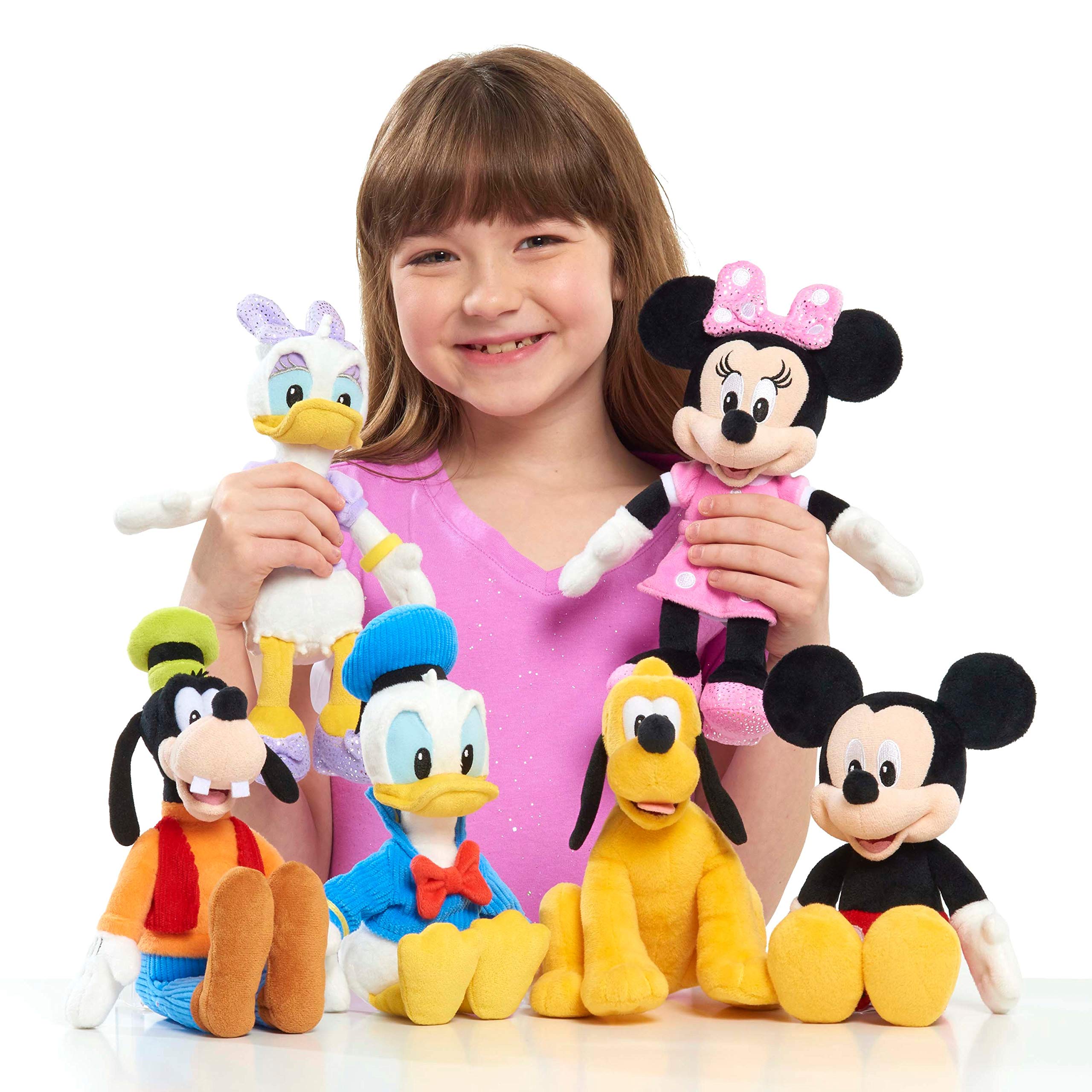 Disney Junior Mickey Mouse Bean Plush Minnie Mouse Stuffed Animal, Officially Licensed Kids Toys for Ages 2 Up by Just Play , 9 Inch