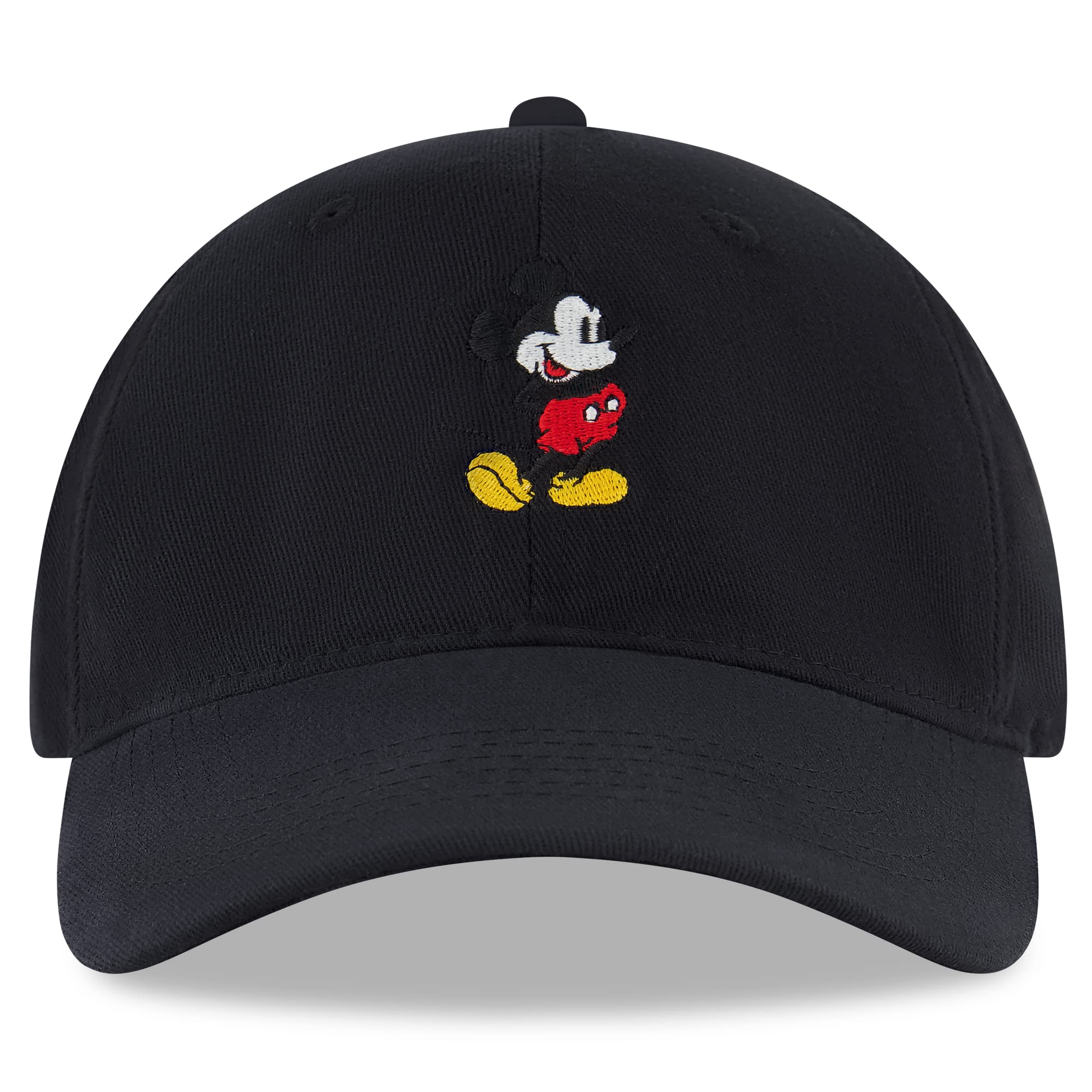 Disney Men's Baseball Cap, Mickey Mouse Adjustable Hat for Adult, Black, One Size