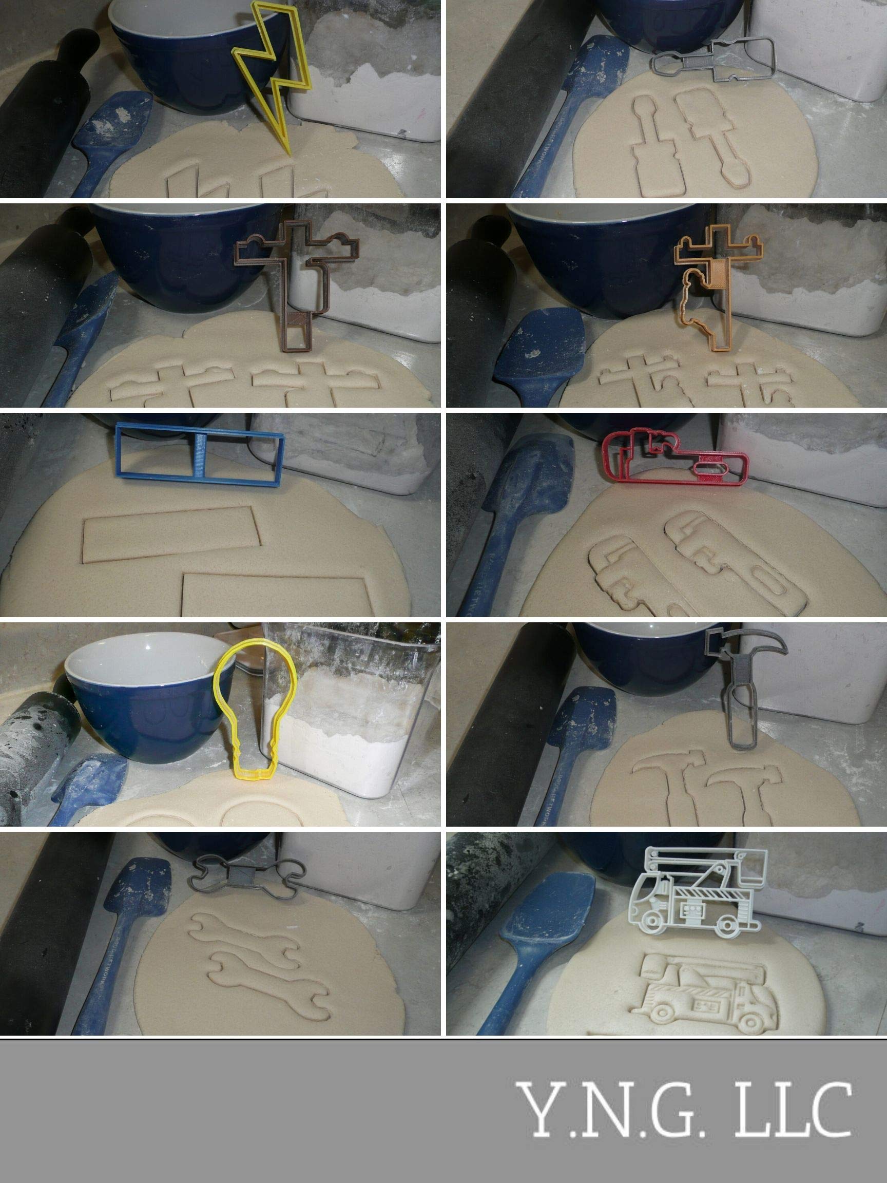 LINEMAN APPRECIATION DAY LINEMEN ELECTRIC WORK SET OF 10 COOKIE CUTTERS MADE IN USA PR1500