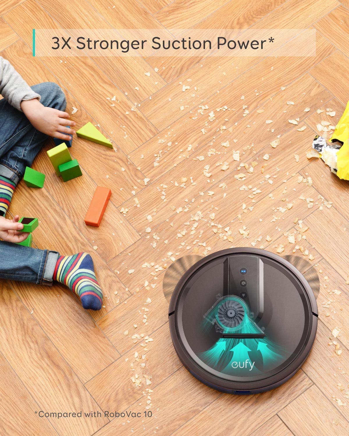 eufy BoostIQ RoboVac 15T Upgraded, Super-Thin, 1500Pa Strong Suction, Touch-Control Panel, Quiet, Self-Charging Robotic Vacuum, Cleans Hard Floors to Medium-Pile Carpets, Brown (Renewed)
