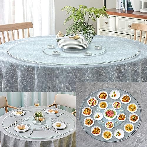 HIMMS Lazy Susan's Turntable Organizer Round Glass Turntable Heavy Duty Rotating Serving Tray For Kitchen Dining Table Centerpiece, Diameter 80cm/31.4in (Size : 60cm/23.6in)
