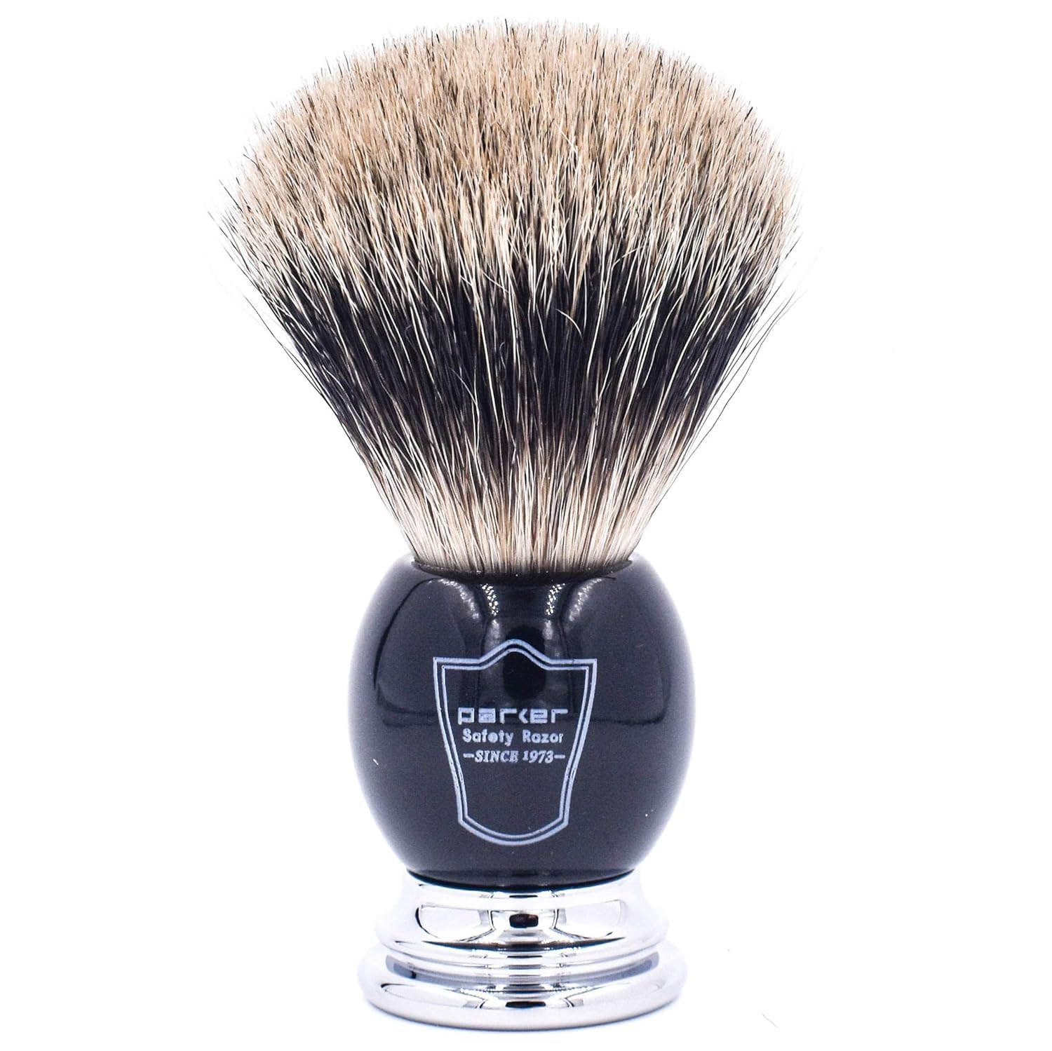 Parker 71R Safety Razor Shave Set - Includes Deluxe Pure Badger Brush, Chrome Stand, Parker Double Edge Safety Razor and 5 Parker Premium Double Edge Razor Blade Refills