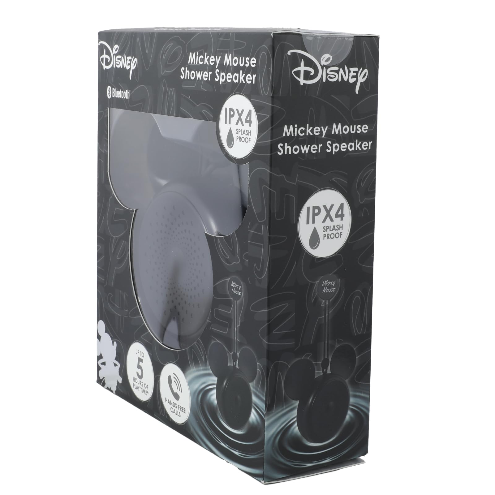 Disney Mickey Mouse Ears Bluetooth Shower Speaker with Suction Cup β Disney IPX4 Rated Water Resistant Speaker for Shower, Baths| Up to 5 HRs Playtime, Built in Button Controls and Mic for Phone Calls