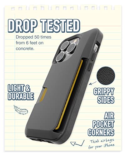 Smartish iPhone 14 Pro Wallet Case - Wallet Slayer Vol. 1 [Slim + Protective] Credit Card Holder - Black Tie Affair