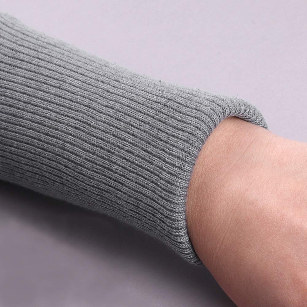 Tong Gu Tubular Knit Rib Cuff 39" x 2.8" Ribbed Trims Fabric for Sweater Jacket Coat Sewing DIY (Light Gray, 39“ x 2.8")