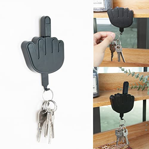 TOIVO Finger Hand Key Hanger for Wall,Funny Key Holder for Wall Funny Gift Idea,Middle Finger Keychain Ejects The Finger,for Doorway Wall Entryway Hallway Funny Office Wall Decorative