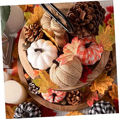 Garneck 36 Pcs Thanksgiving Pumpkin Foam Pumpkins Halloween Pumpkins Fall Decorations Artificial Pumpkin Ornament Pumpkin Model Halloween Layout Decor Lattice Ornaments Rope