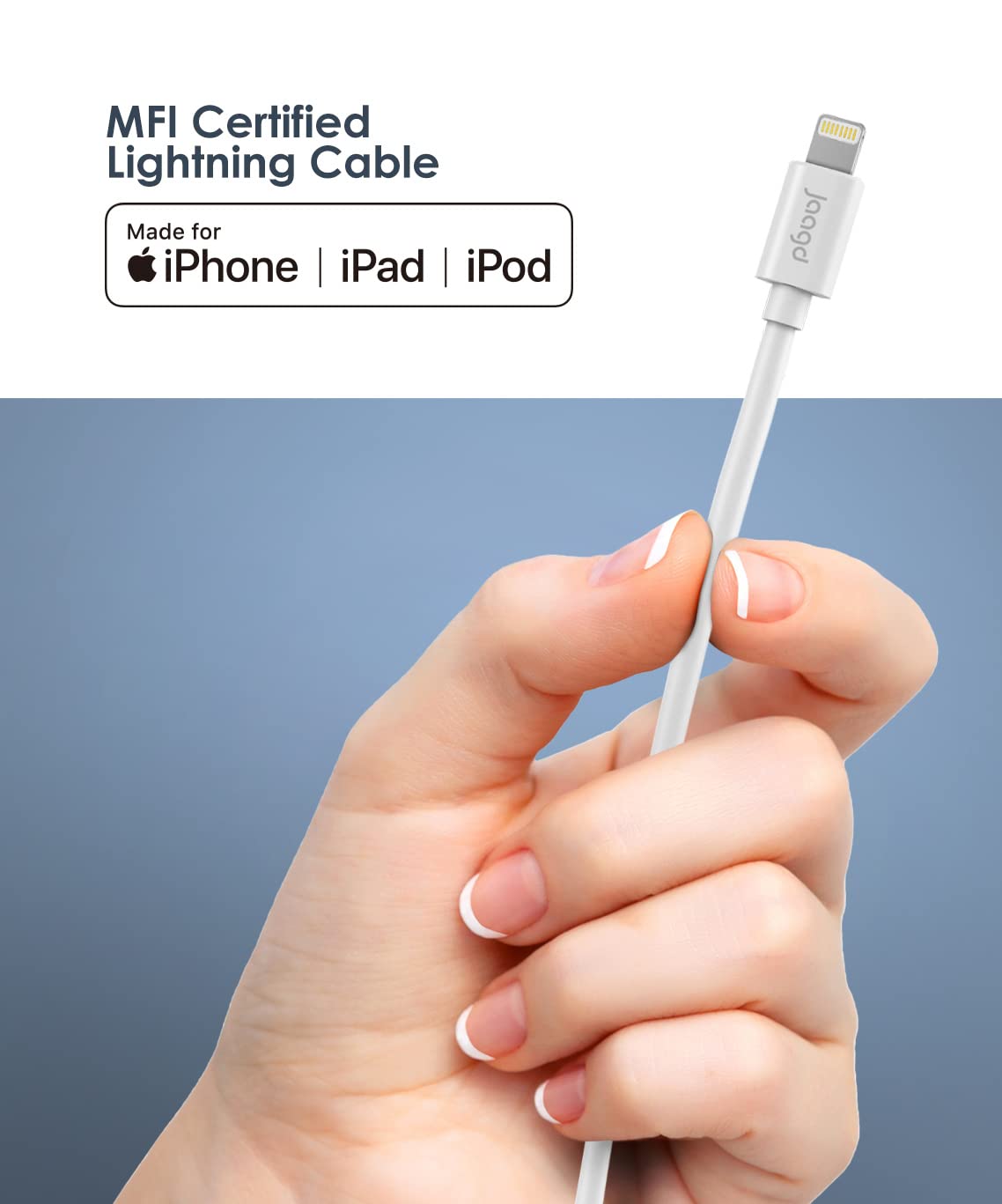 Jaagd 20W Charger for iPhone and iPad, USB C and USB Dual Wall Charger Set with Type-C Lightning Cable Compatible with iPhone 14/13/13 Pro/13 Pro max/iPhone 12/12 Pro max/X and More