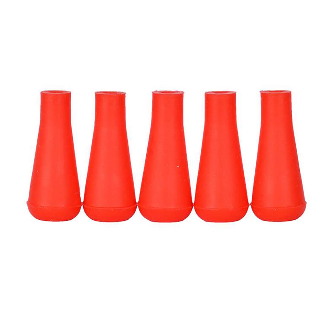 HRCHCG 6 pcs Soft Rubber Arrowheads Archery Broadhead Training Safety Arrow Tips for 8mm Arrows (Red)