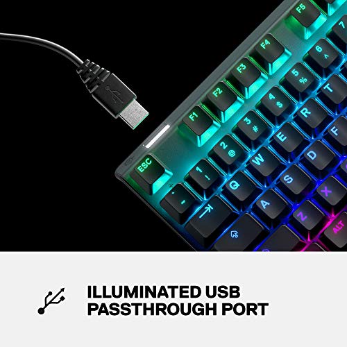 SteelSeries Apex 7 Mechanical Gaming Keyboard β OLED Smart Display β USB Passthrough and Media Controls β Tactile and Quiet β RGB Backlit (Brown Switch)